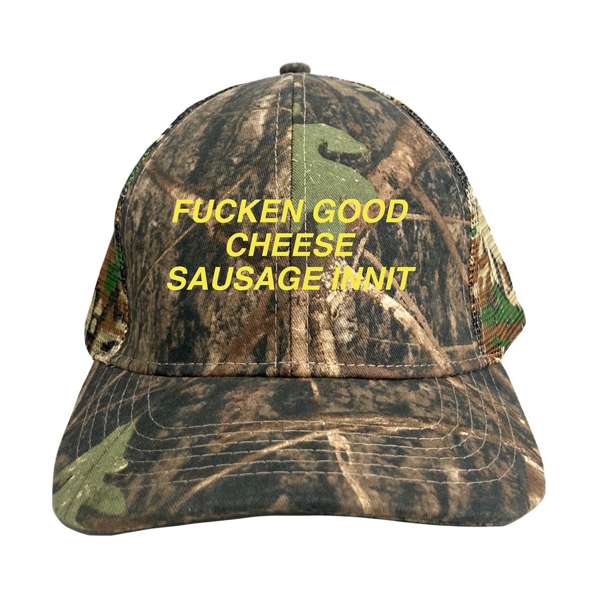 Cheese Sausage Camo Hat– Shop by Brown Cardigan